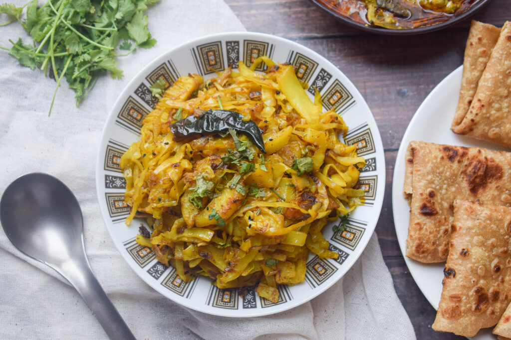 Assamese Style Cabbage Potato Fry - Recipes for the regular homecook